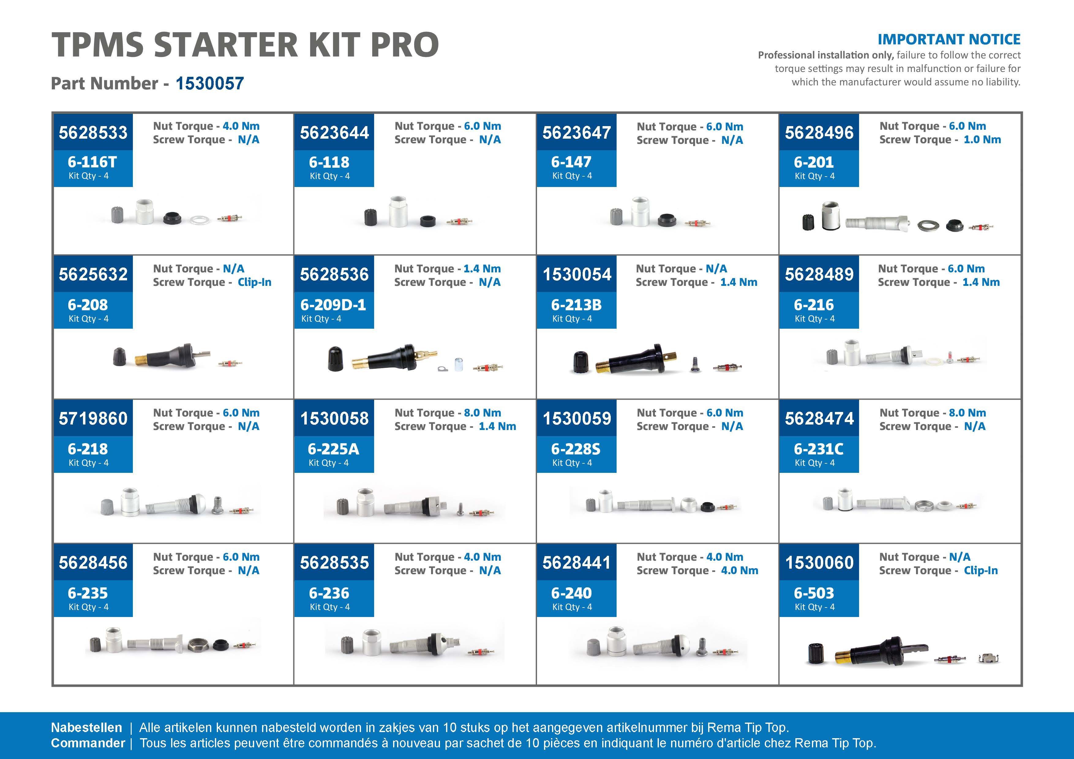 Hamaton TPMS onderdelenset 64-delig pro - Prema Hamaton TPMS onderdelenset 64-delig pro - Prema